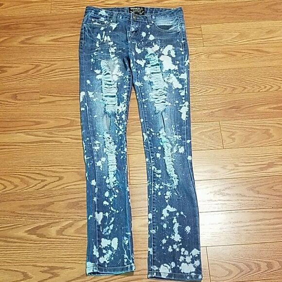 Thrill | Jeans | Thrilldistressed Bleached Jeanssz 7 Euc | Poshmark